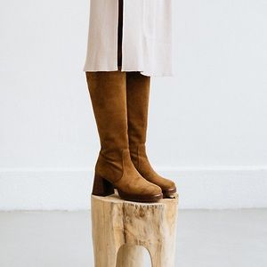 Jonak | Shoes | Jonak Paris Brown Suede Platform Boots | Poshmark